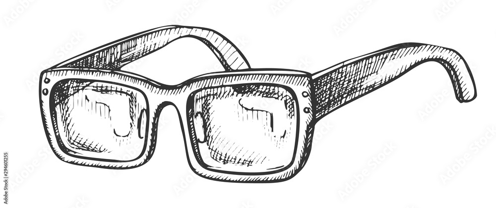 Retro Glasses Outline