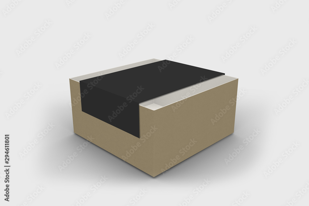 3D illustrator Box packaging Mockup for your design Stock Illustration ...