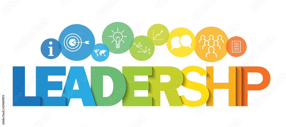 LEADERSHIP vector concept typography banner Stock Vector | Adobe Stock