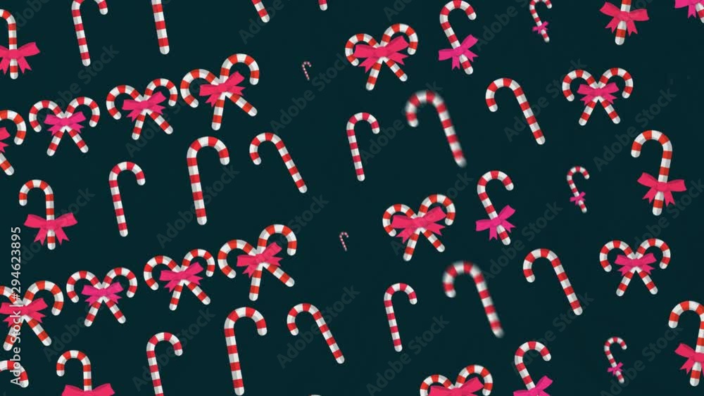 Christmas Candy Cane Symbols Pattern Animation with Chroma Green Screen ...