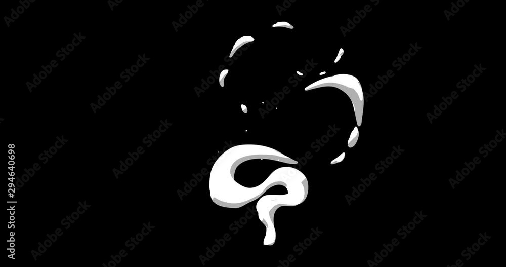 3 Step Shot up from the Ground Smoke 2d Cartoon FX 4K Elements with ...