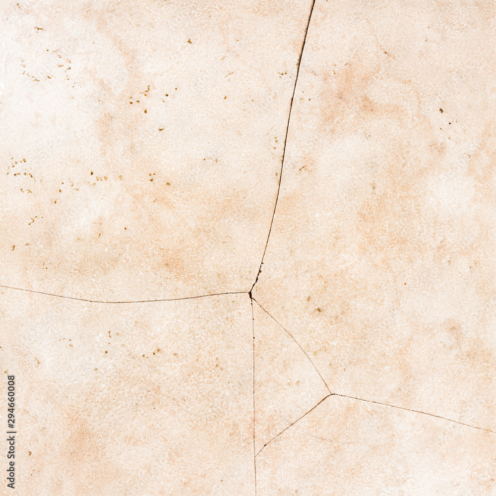 Old and worn cracked tile with no pattern, cracked tile from vintage ...