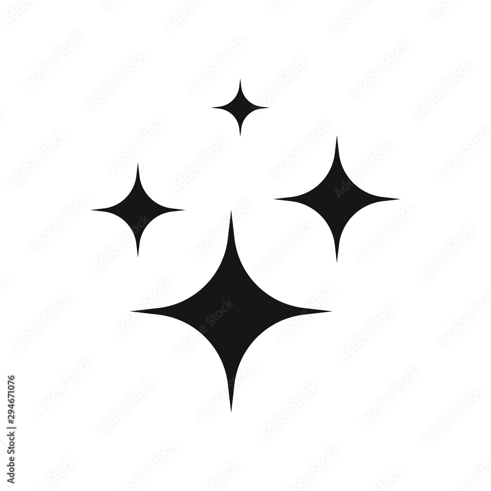 Vecteur Stock Shine icon symbol. star sparkling or twinkling vector icon on white background ...
