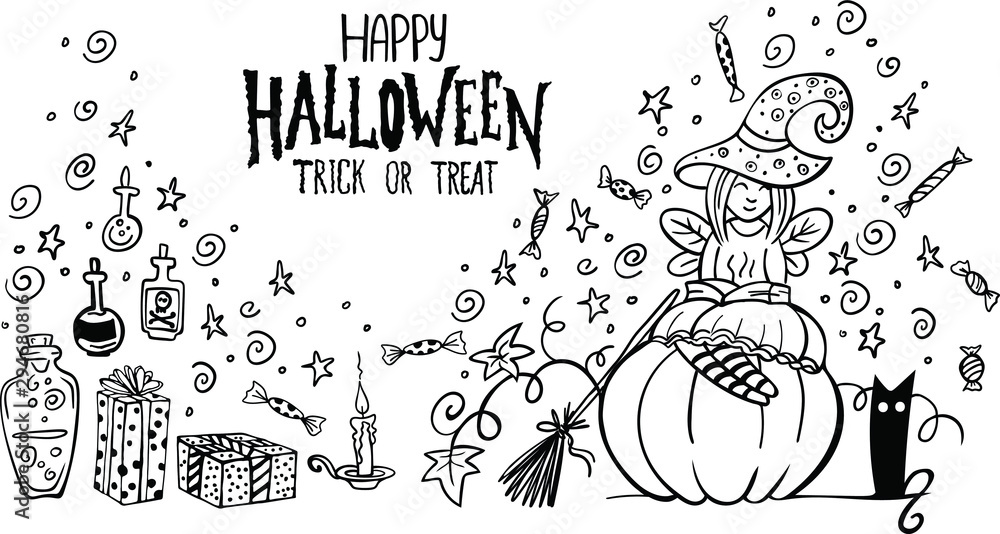 Halloween Card Printable Coloring Pages