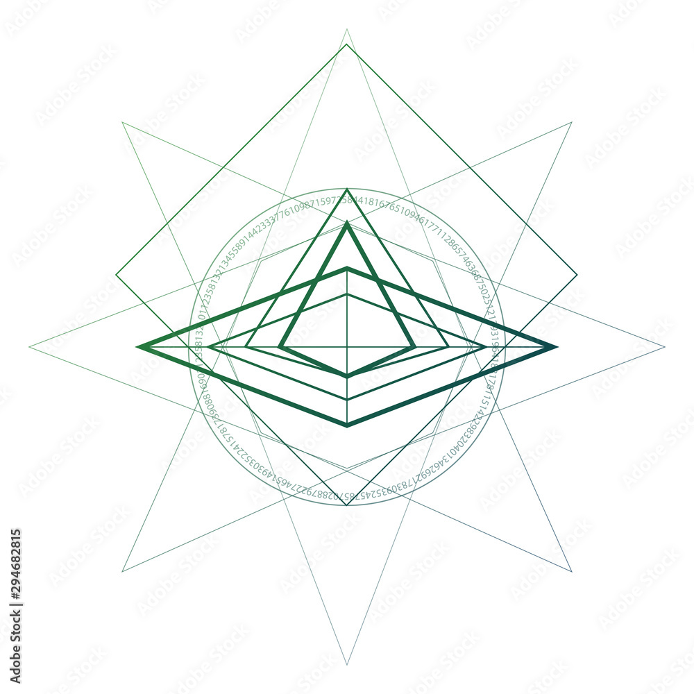 Sacred geometry minimal tattoo sketch with interlocking circles and ...