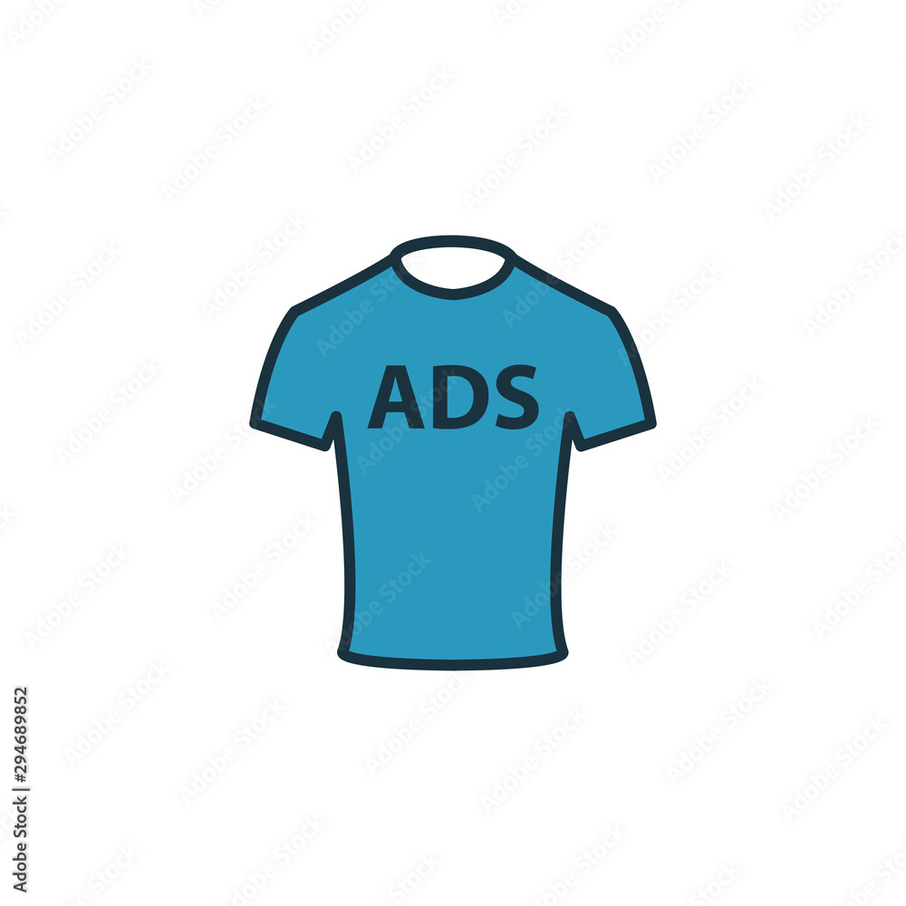 Merch Advertising icon. Outline filled creative elemet from advertising ...