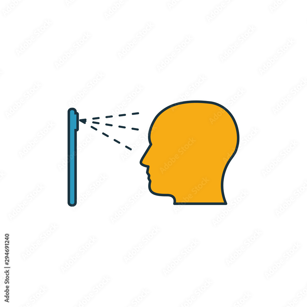 Face Recognition Icon Outline Filled Creative Elemet From Visual Device Icons Collection