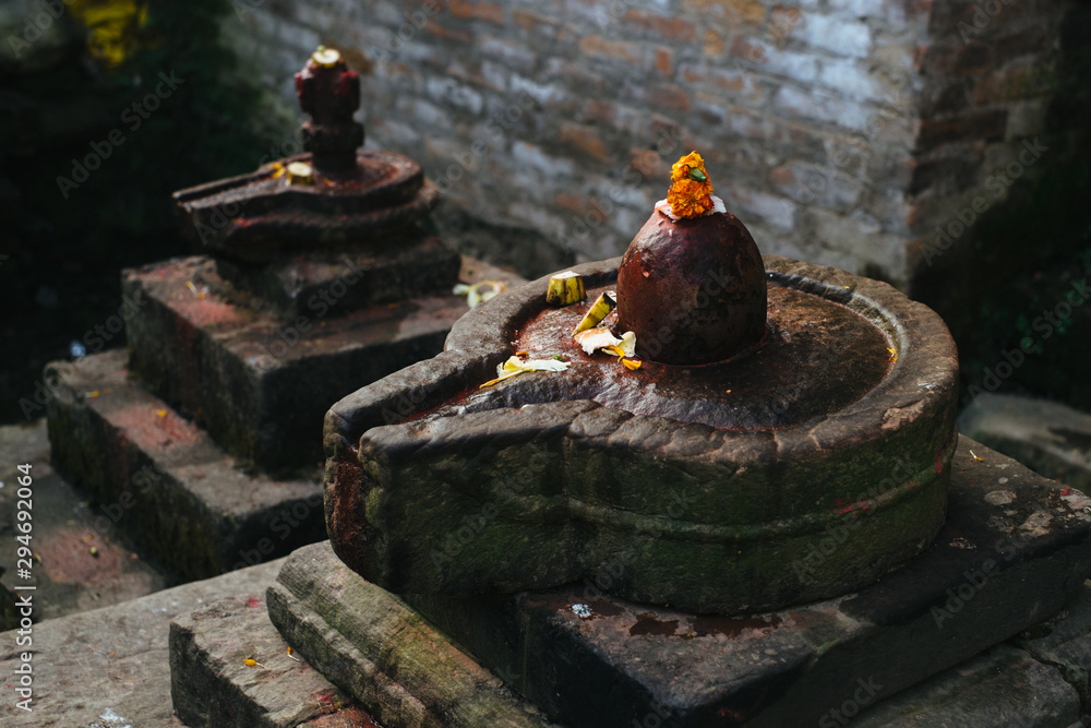 Shiva lingam hindu shrine Stock Photo | Adobe Stock
