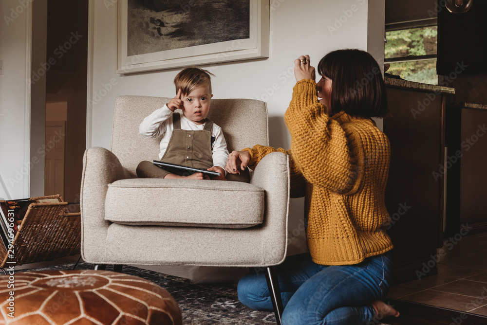 Sign Language Reading Stock Photo | Adobe Stock