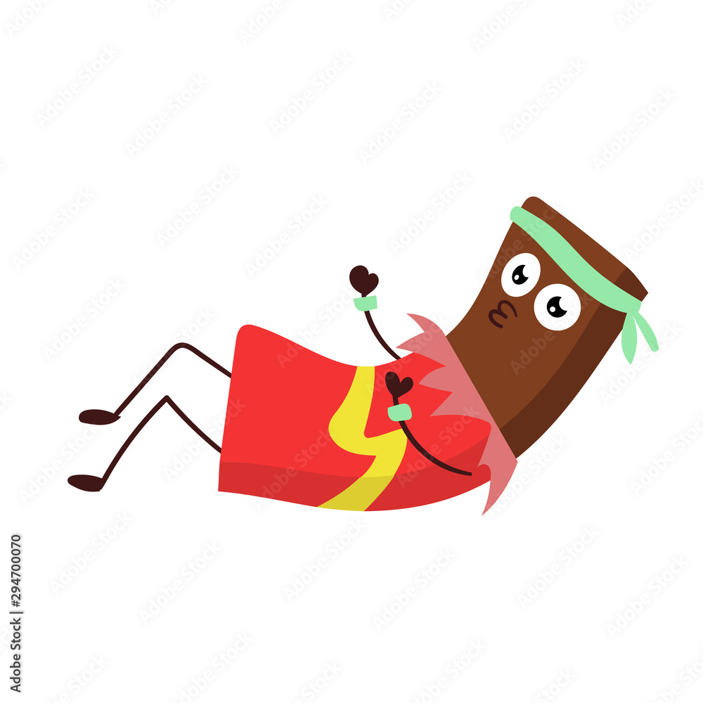Cute, fun wafer cartoon character Stock Illustration | Adobe Stock