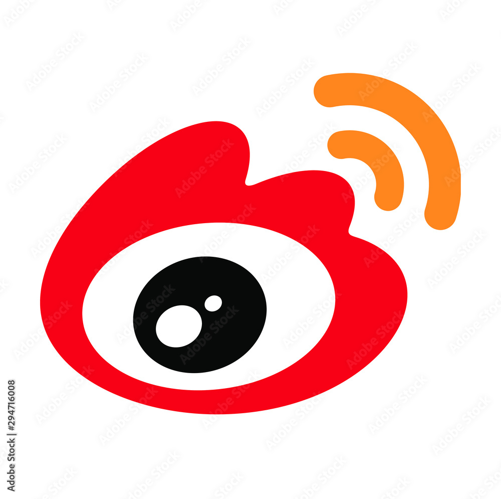weibo logo app realistic editorial Stock Vector | Adobe Stock