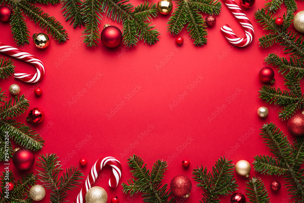 Red Christmas background Stock Photo | Adobe Stock