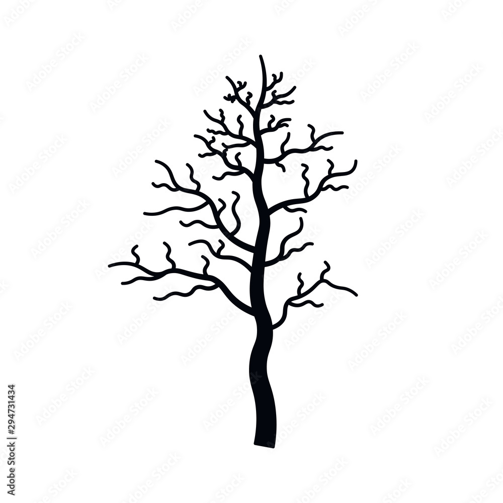 Simple Leafless Tree Outline