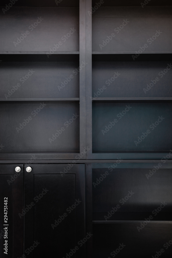 Empty Bookcase in a Remodeled Library Stock Photo | Adobe Stock