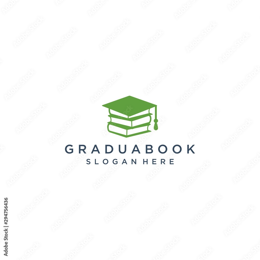 educational design logos, or books with graduation caps Stock Vector ...