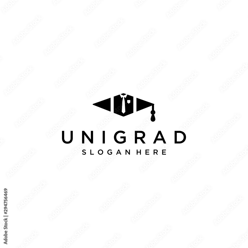 logo design education or graduation hat in uniform Stock Vector | Adobe ...