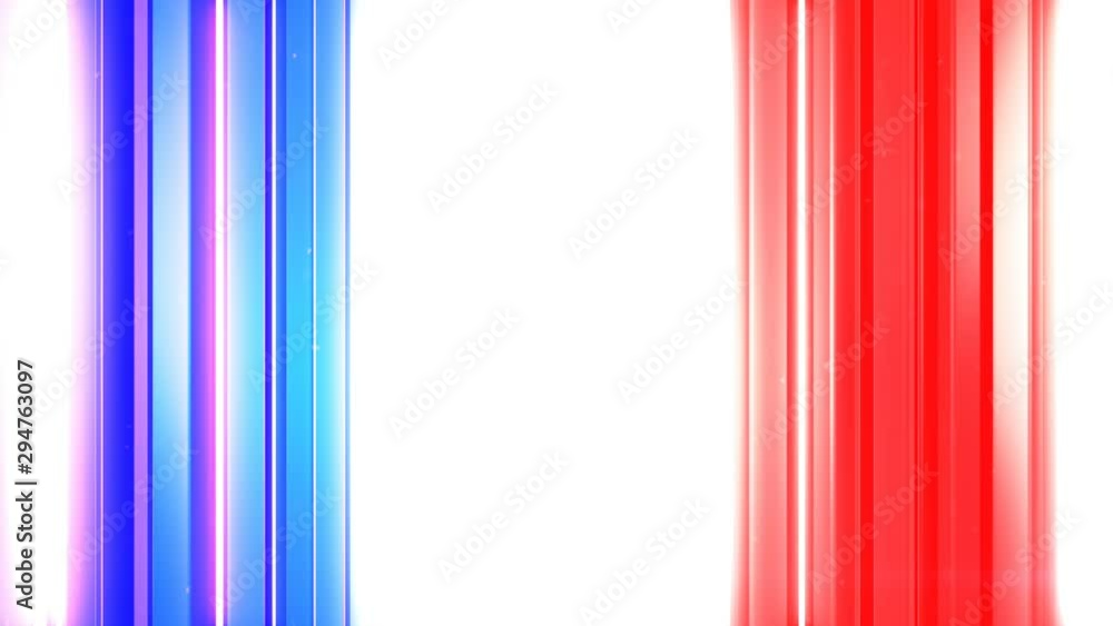 French flag of vertical lines. Computer generated abstract motion ...