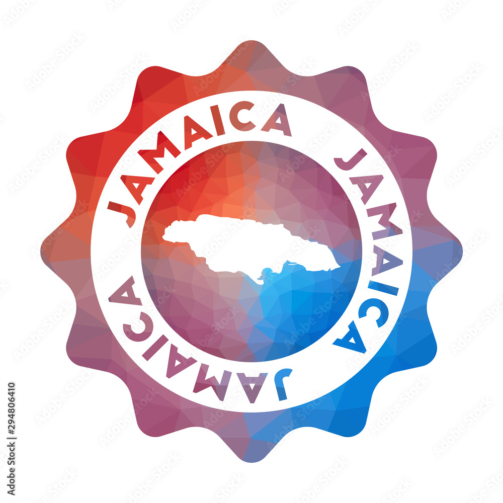 Jamaica low poly logo. Colorful gradient travel logo of the country in ...
