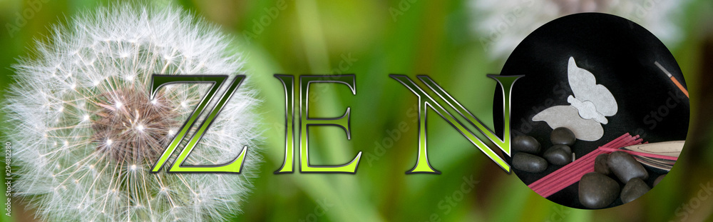 Filosofía Zen descriptiva de un estilo de vida. Stock Illustration ...