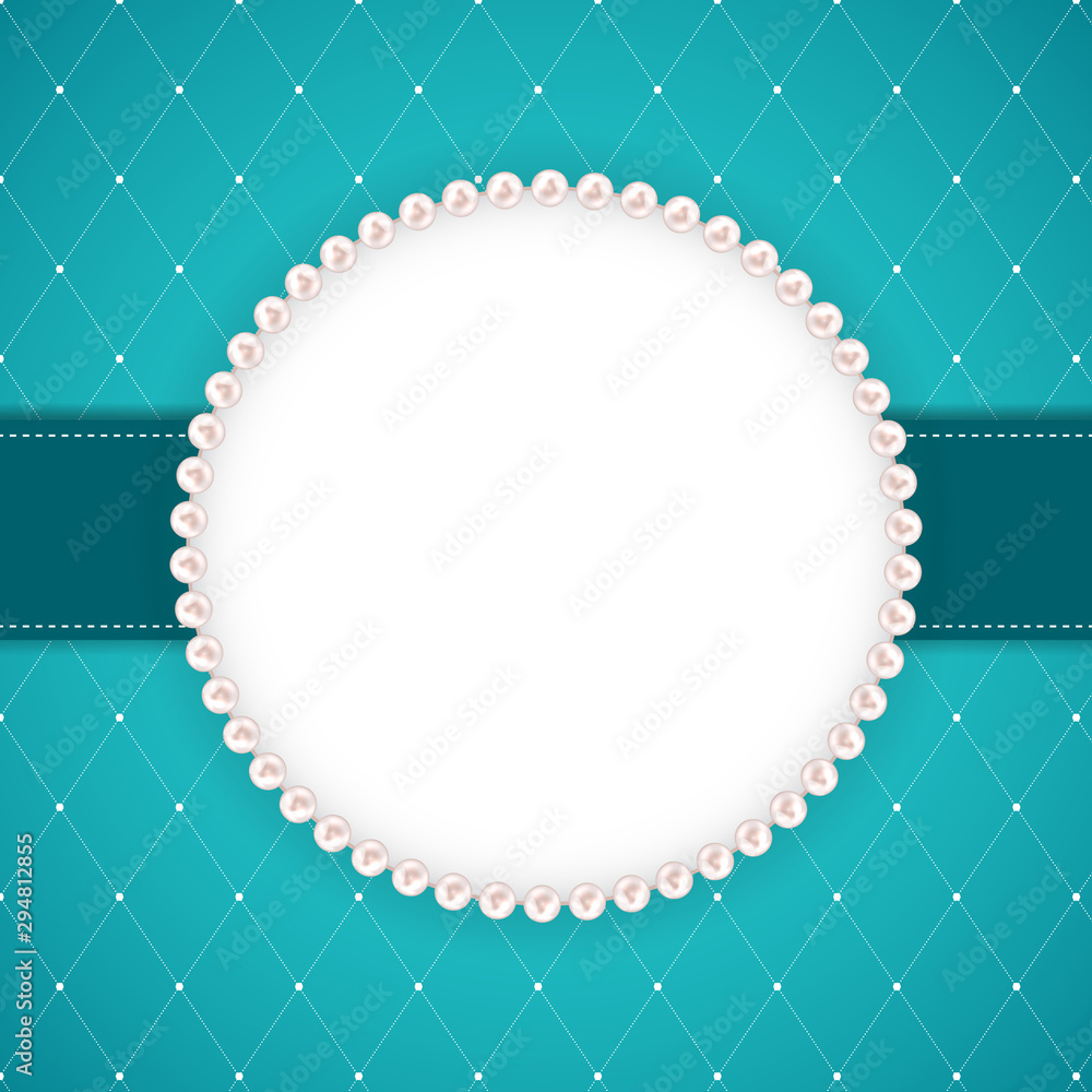 Abstract Beautuful Background with Pearl Frame. Vector Illustration ...