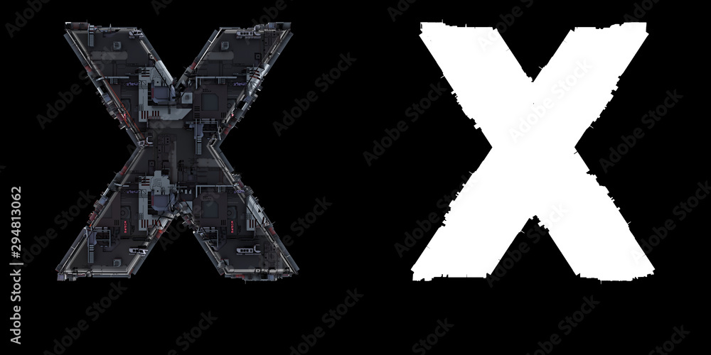 Letter X from the set of technological alphabet font . 4000 px RGB ...