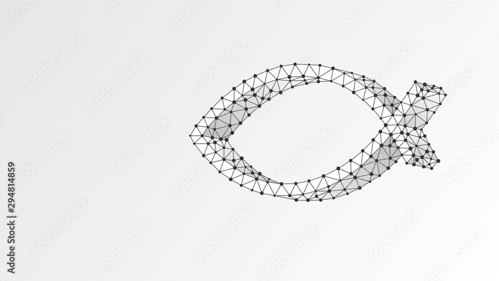 Early Christian secret symbol. Sign of the fish or the Jesus fish ...