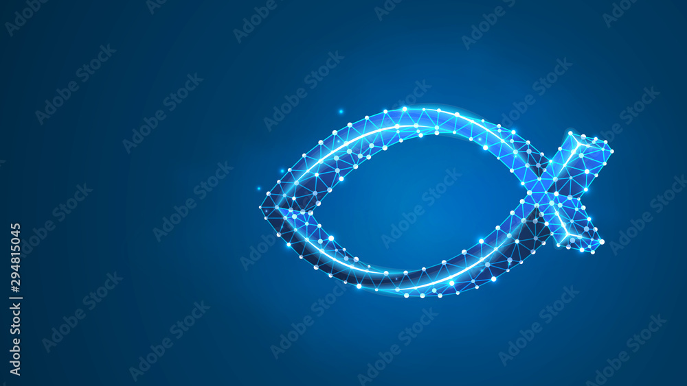 Early Christian secret symbol. Sign of the fish or the Jesus fish ...