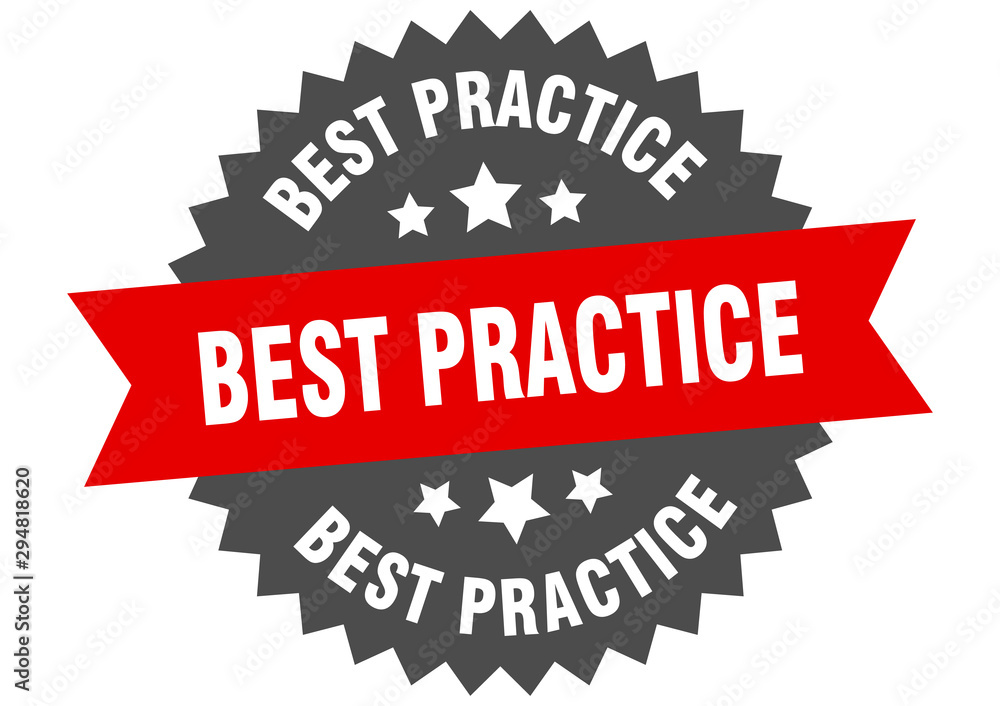 best practice sign. best practice red-black circular band label Stock ...