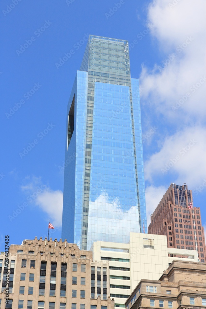 PHILADELPHIA, USA - JUNE 11, 2013: Comcast Center building in ...