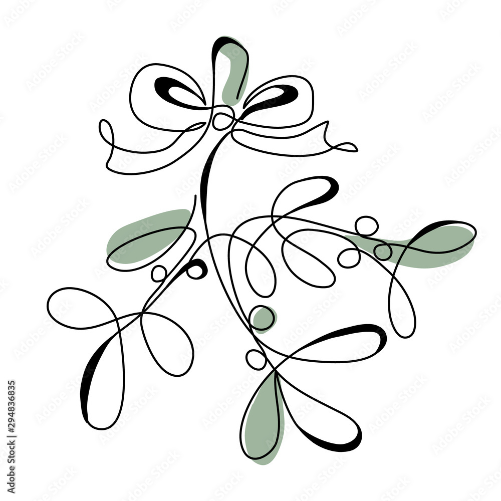 Mistletoe Branch Vector