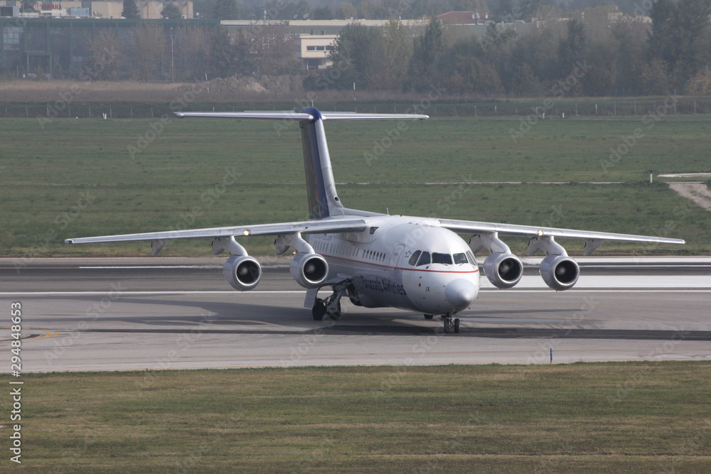 BOLOGNA - OCTOBER 16: Avro RJ85 of Brussels Airlines on October 16 ...