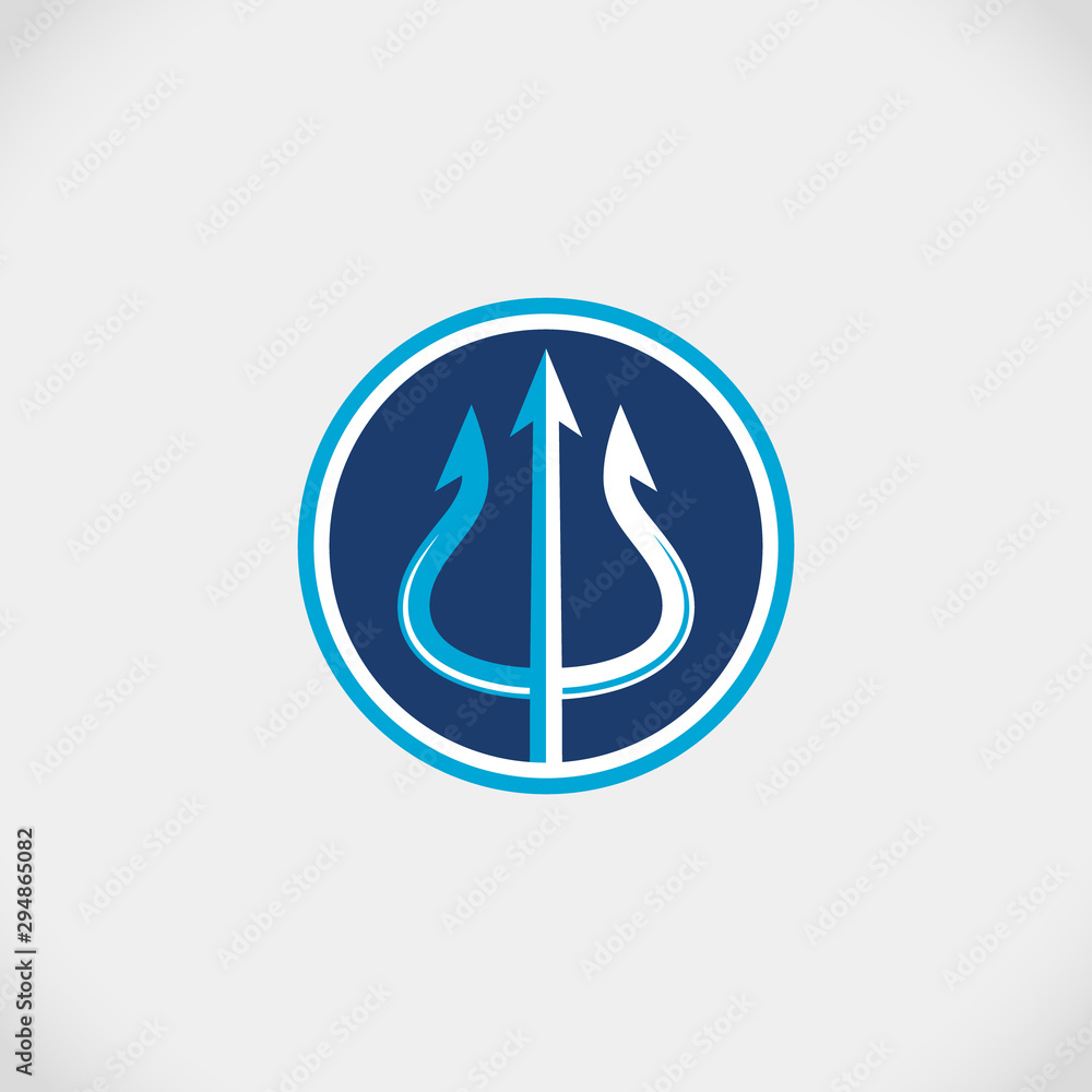Blue Trident Symbol
