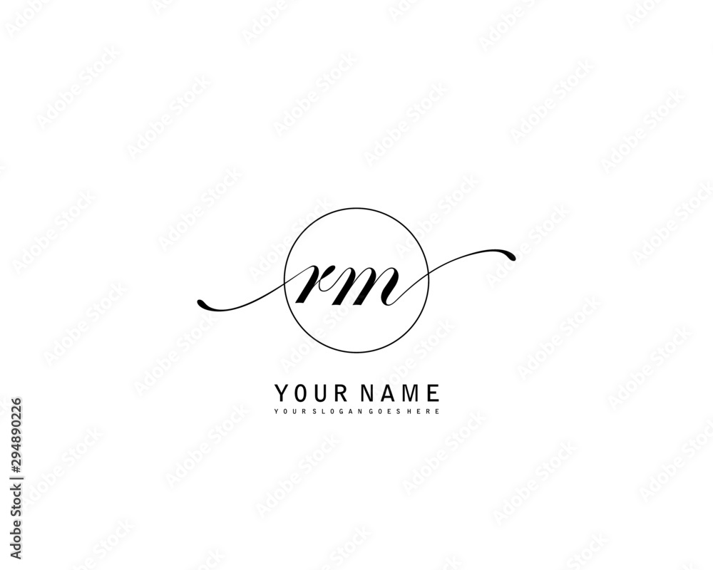 RM Initial beauty monogram logo vector Stock Vector | Adobe Stock