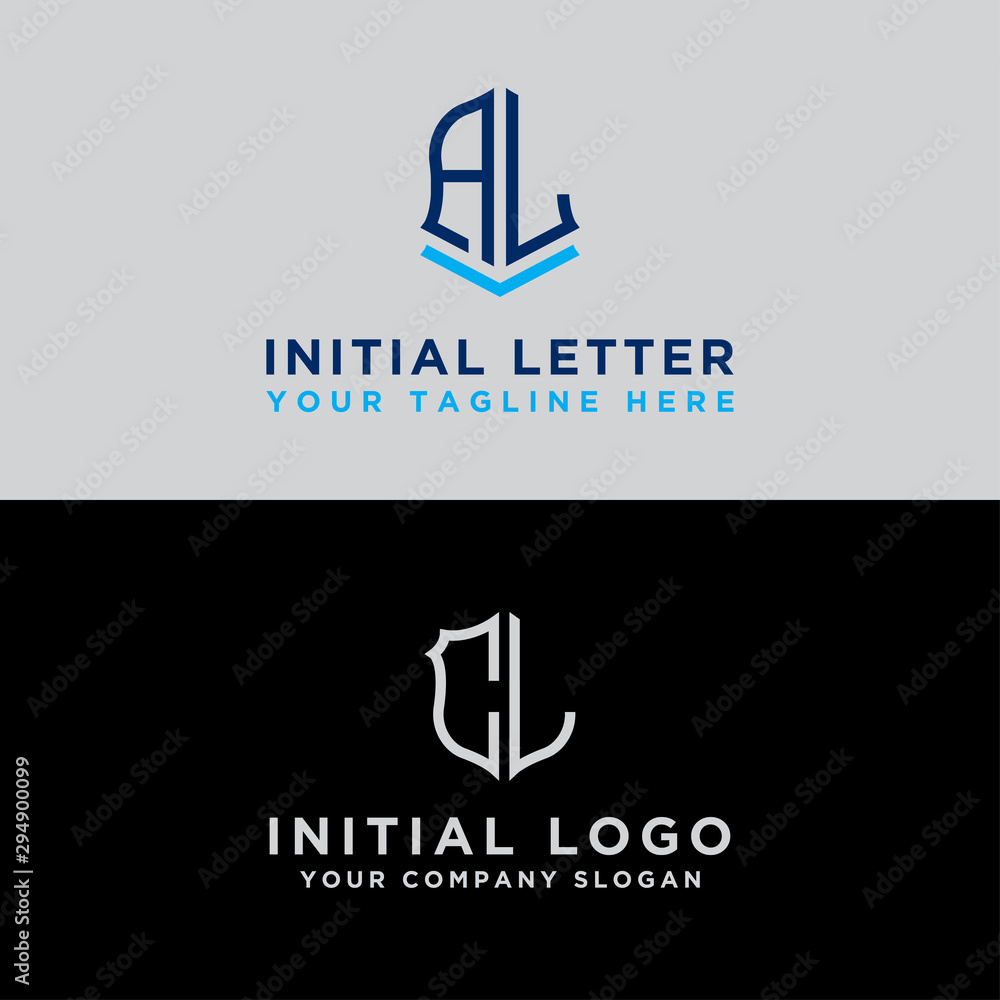 The initial set of AL and CL of modern graphic design. Inspiring logo ...