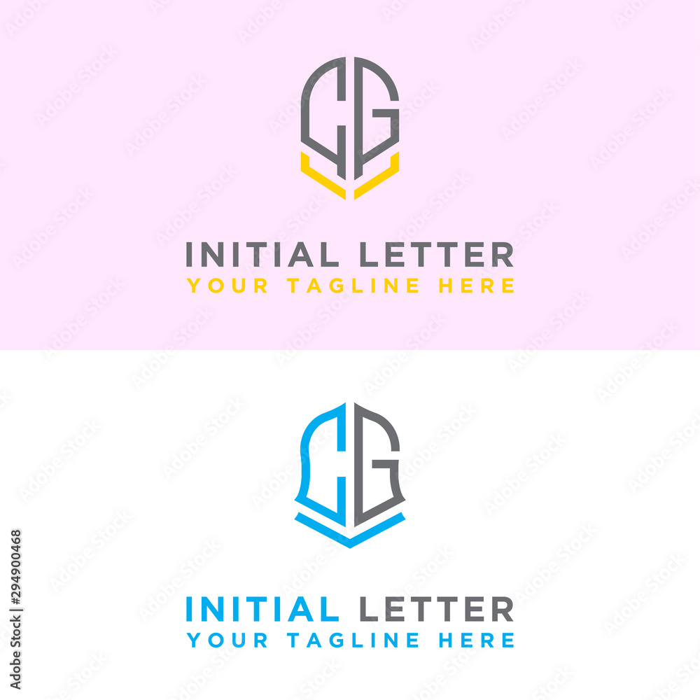 Logo Initial set of CG modern graphic design. Inspiring logo design for ...