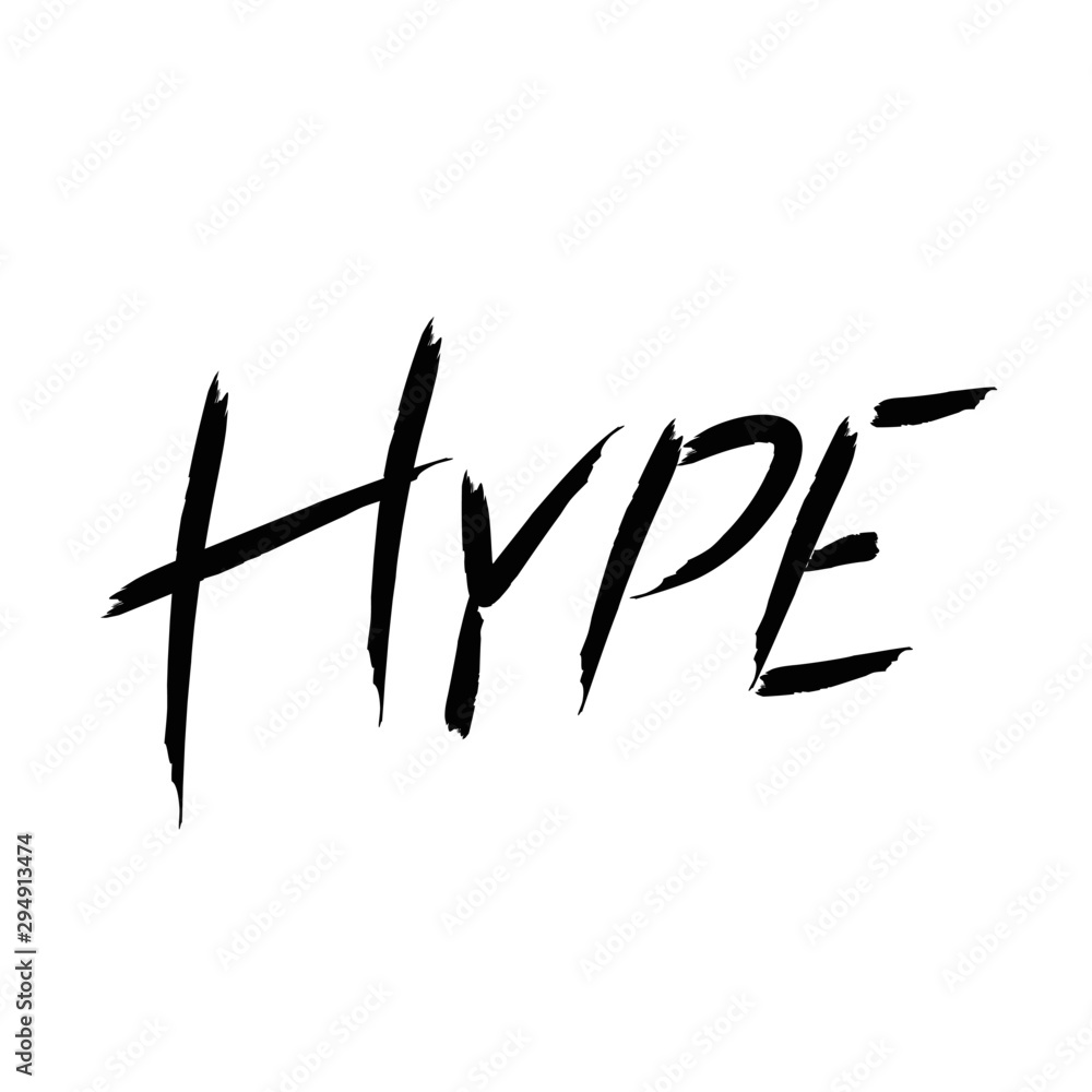 hype word lettering vector illustration Stock Vector | Adobe Stock