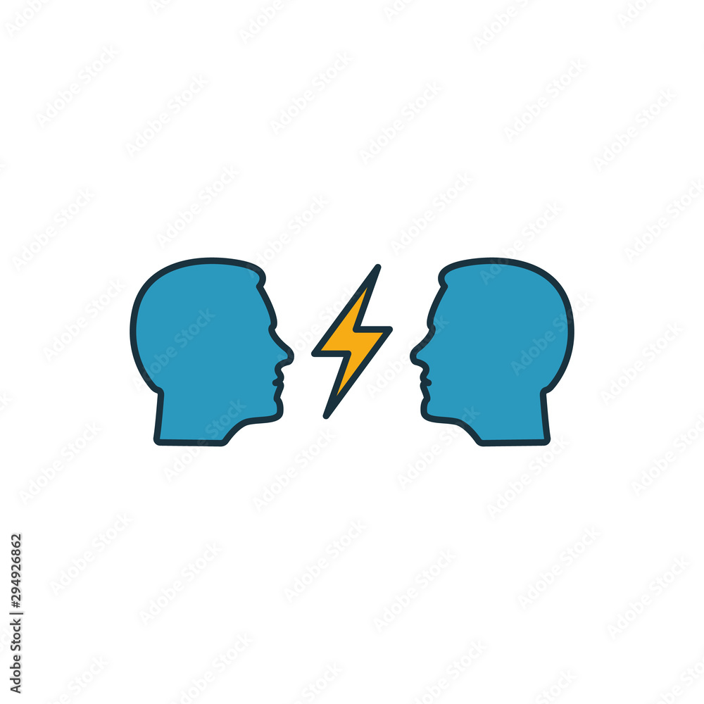 Altercation icon. Outline filled creative elemet from business ethics ...