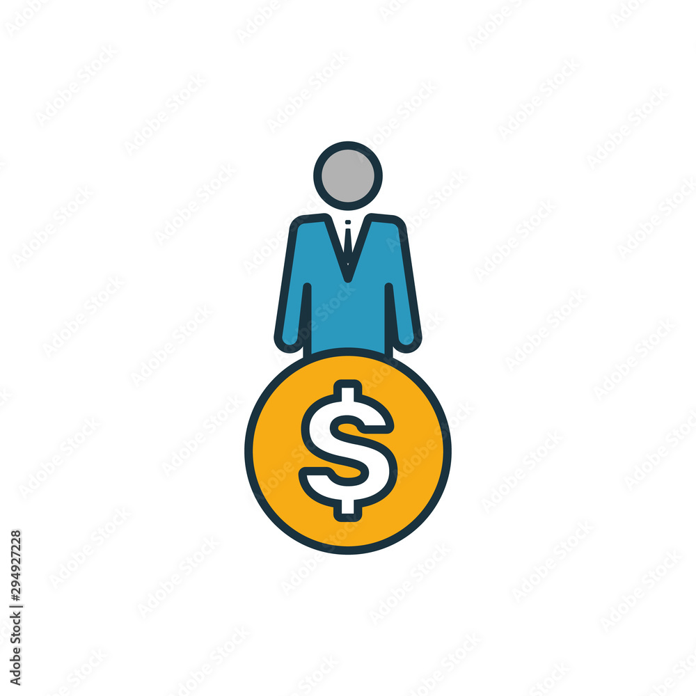 Sponsor icon. Outline filled creative elemet from business management ... Sponsor icon. Outline filled creative elemet from business management ...