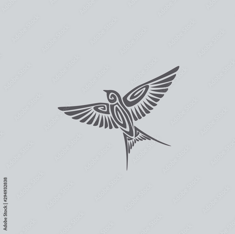 bird swallow logo Stock Vector | Adobe Stock