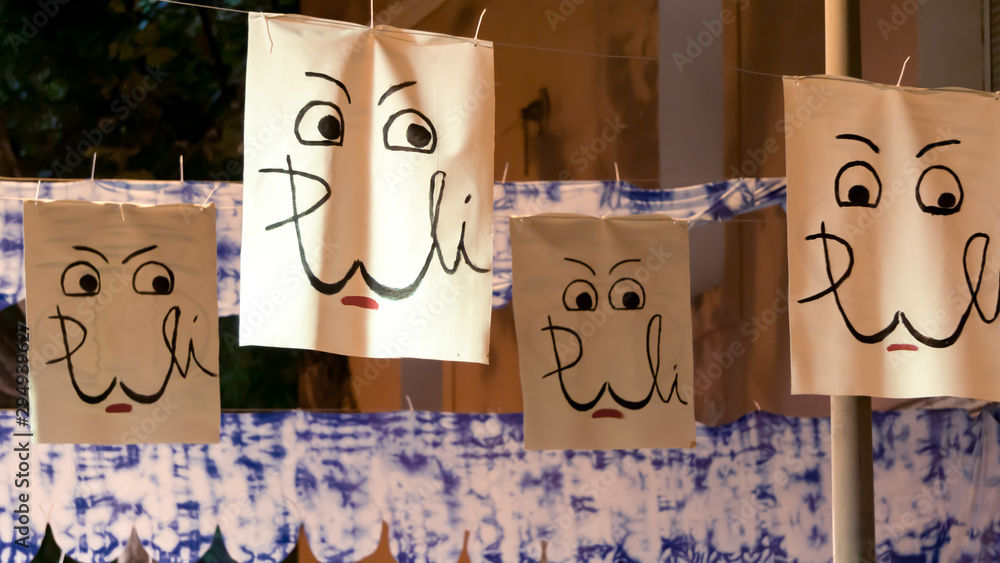 Dali inspired papercrafts from street festival in Barcelona Stock Photo ...