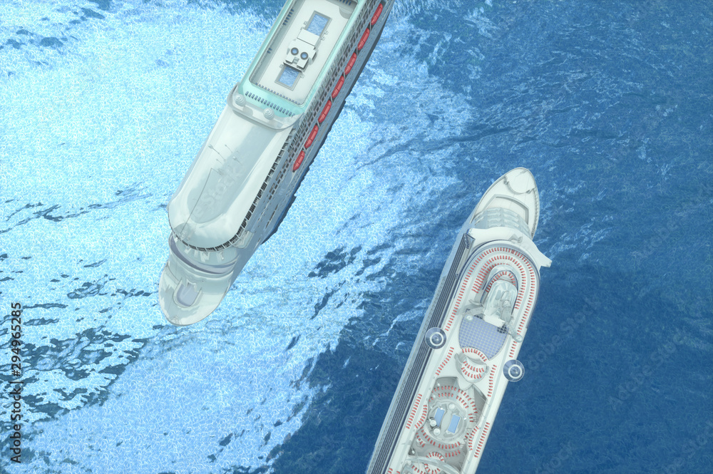 Concept art of cruise ship model, render 3D Stock Illustration | Adobe ...