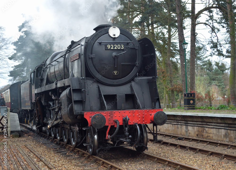 British Railways Standard Class 9F 2-10-0 steam locomotive 92203 Black ...