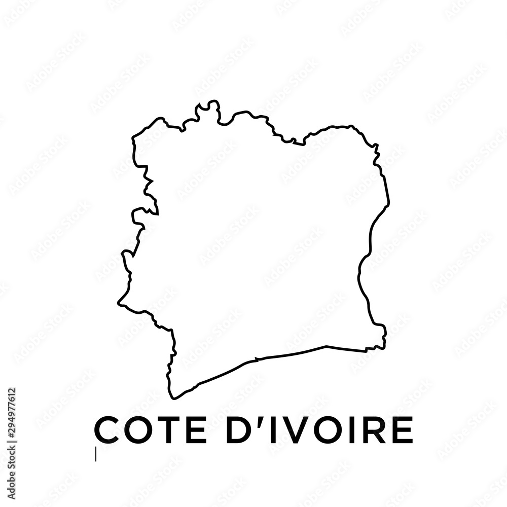 COTE D'IVOIRE map vector design template Stock Vector | Adobe Stock
