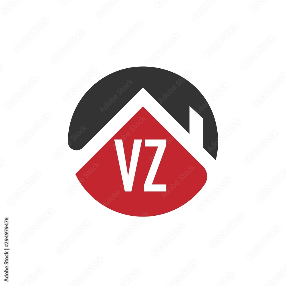 Initial Letter VZ Building Logo Vector Design Template. Real Estate ...