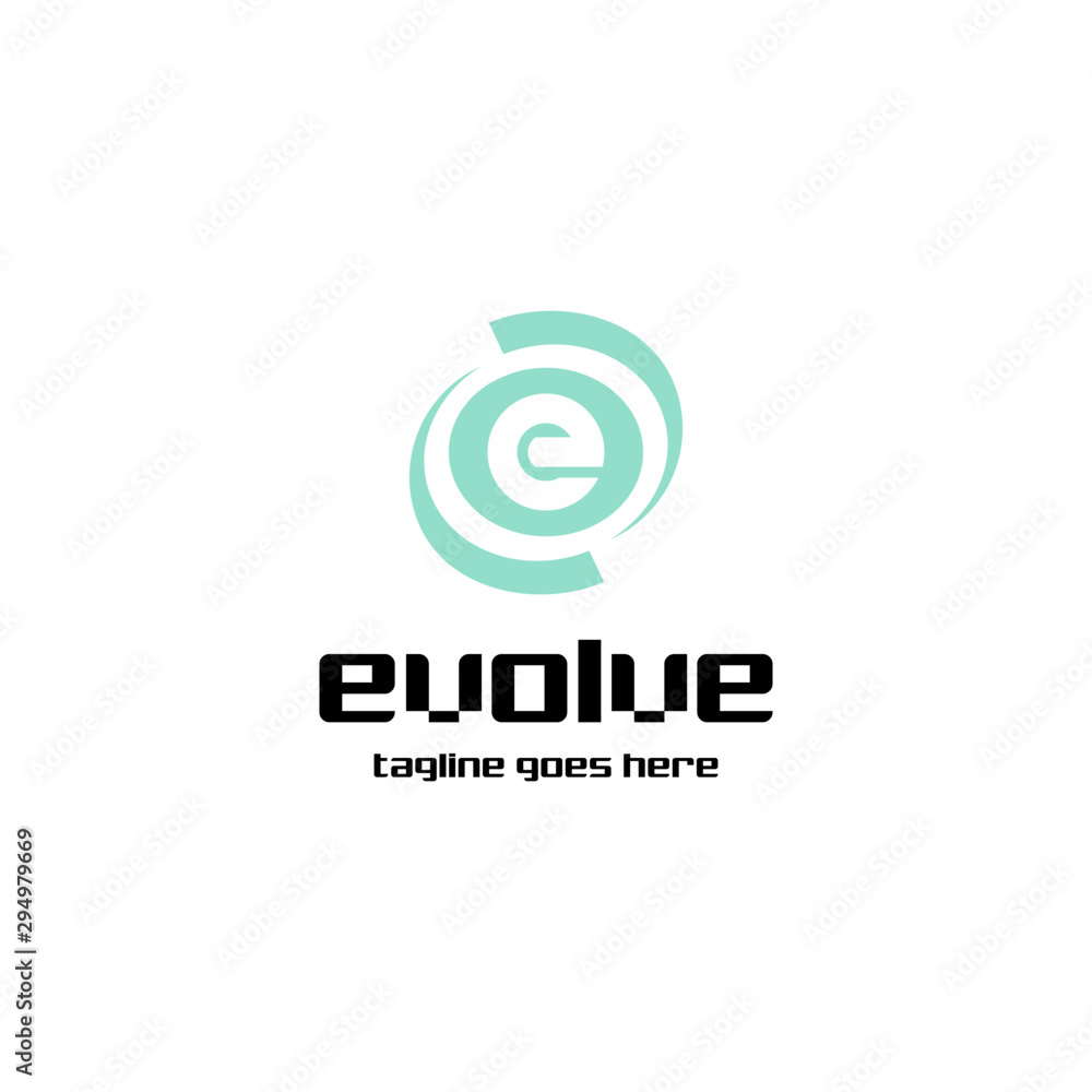 letter e initial monogram for evolve technology logo icon vector template Stock Vector | Adobe Stock