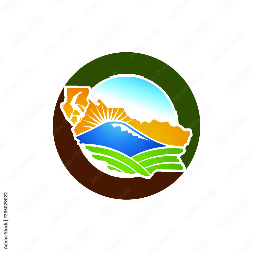 Pierce County Logo. Map Symbol. Landscape Icon. Vector Illustration ...