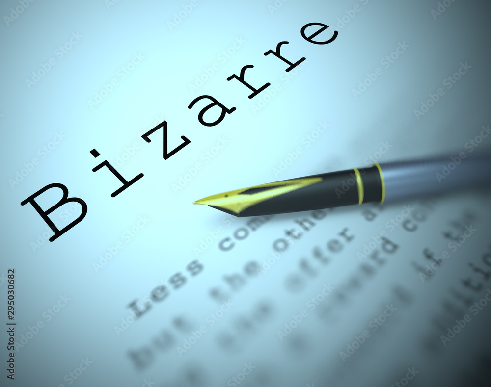 Bizarre definition concept icon showing the meaning of strange ...