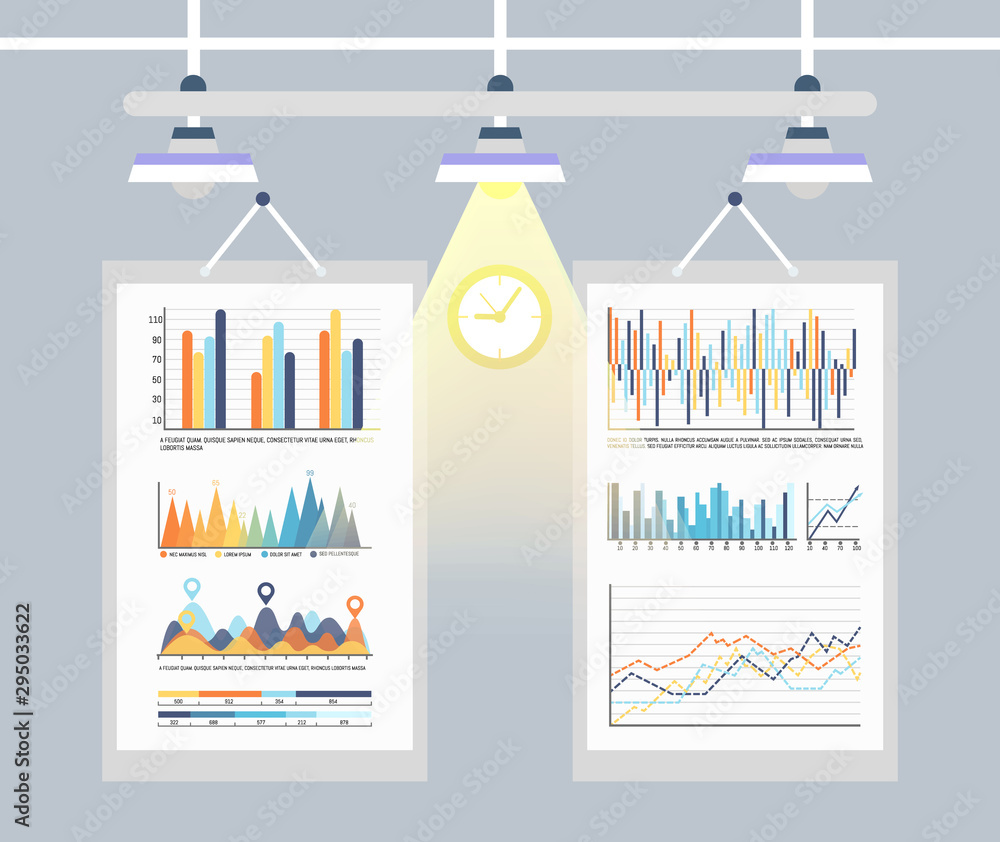 Infographic and infocharts , business charts set vector. Information ...