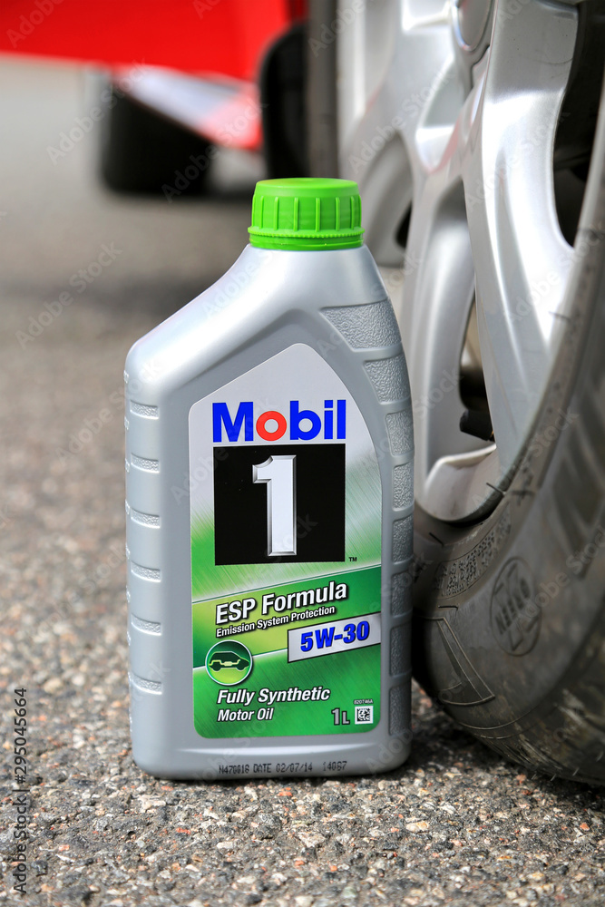 Container of Mobil1 Fully Synthetic Motor Oil. Illustrative editorial ...