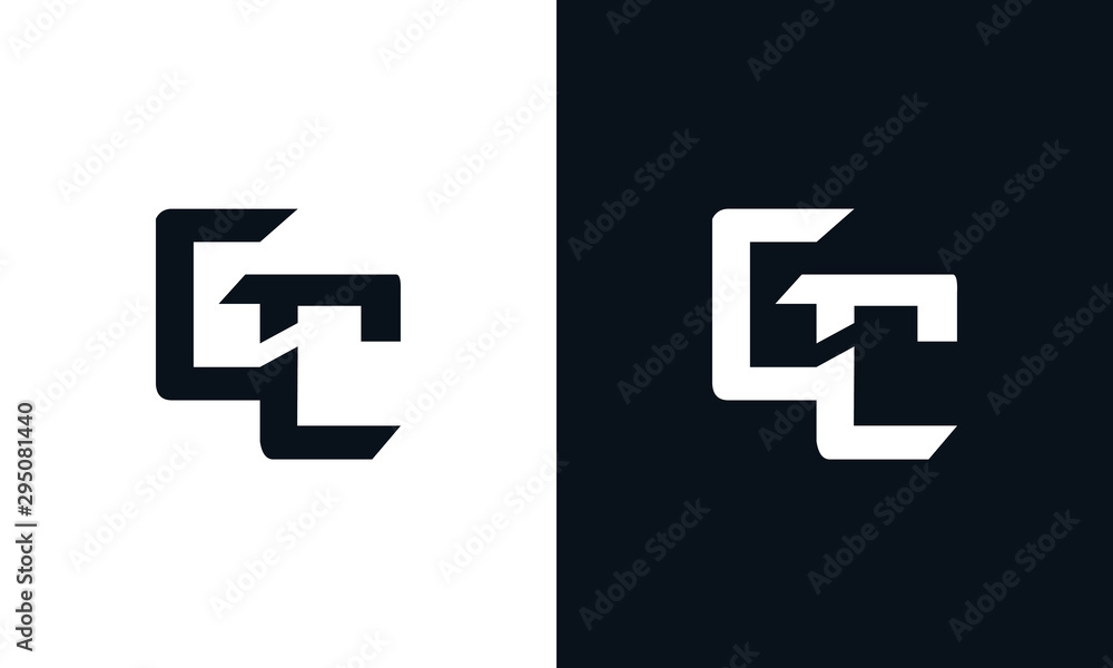 Modern abstract letter GC logo. This logo icon incorporate with two ...